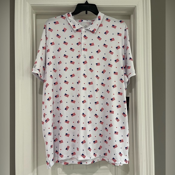 Caddy Cart | Shirts | Caddy Cart American Flag Collared Shirt | Poshmark